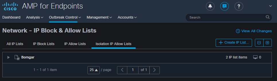 Cisco AMP for Endpoints | IP Isolation Allow List – The Networking ...